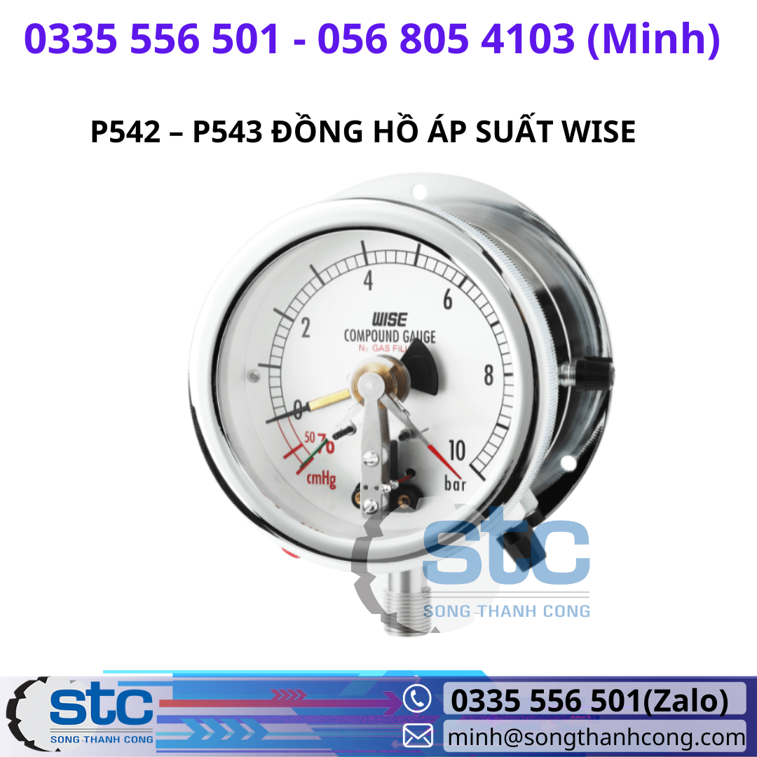 P542 – P543 ĐỒNG HỒ ÁP SUẤT WISE STC VIỆT NAM - Công ty TNHH TM DV Song ...